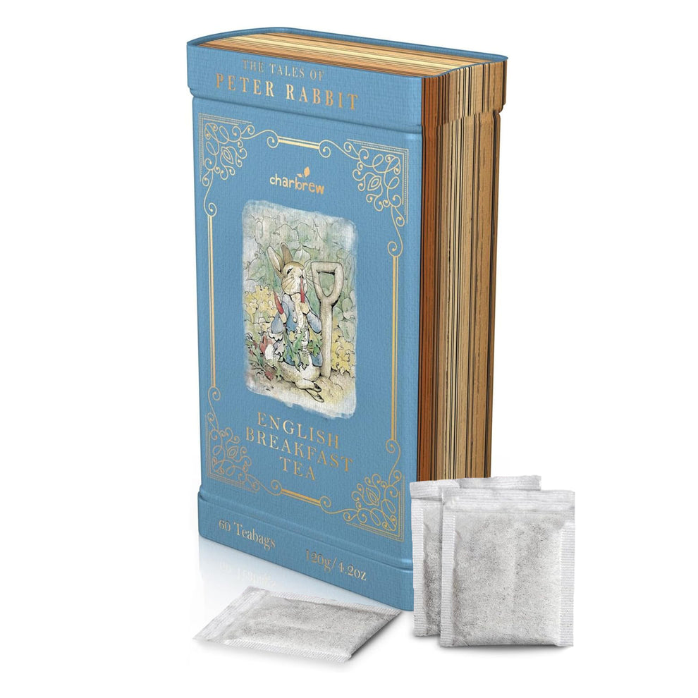Peter Rabbit English Breakfast Metal Tea Library Tin Book - 60 Teabags ...