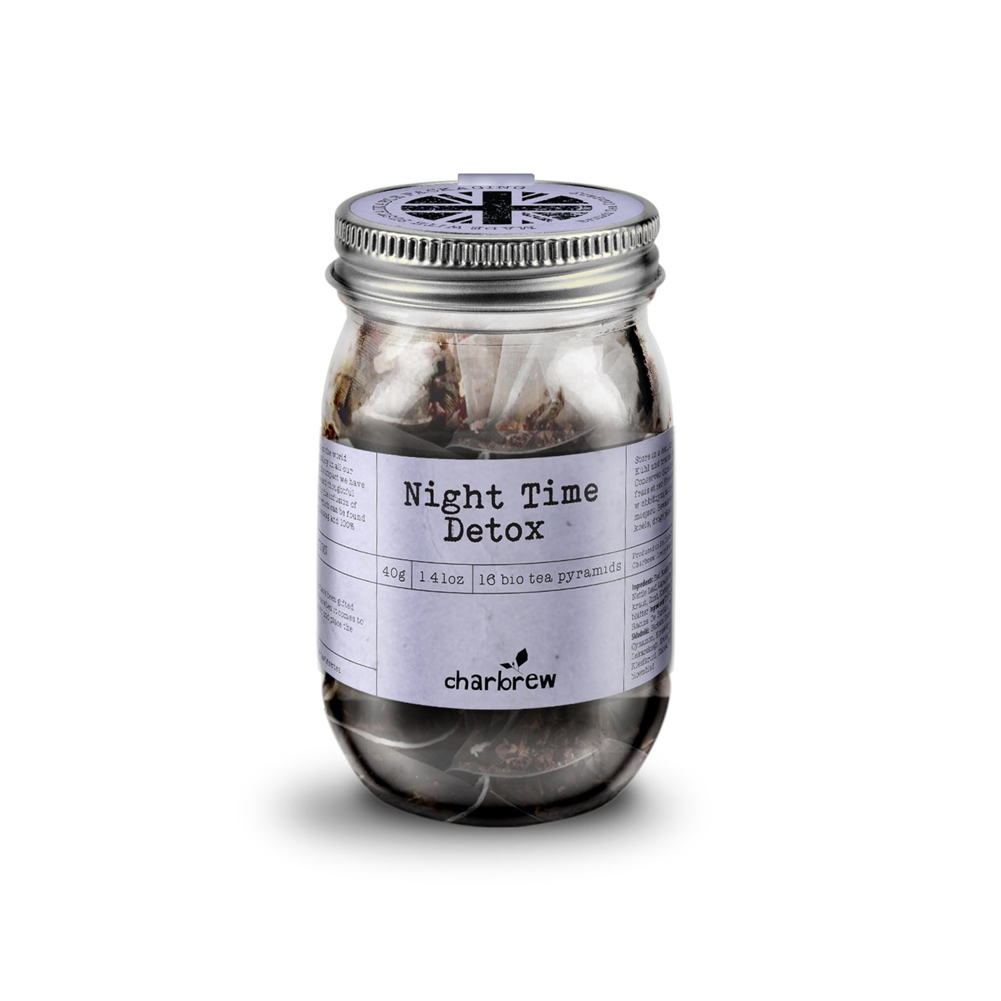 16 x Night-Time Biodegradable Tea Pyramids In Reusable Mason Jar ...