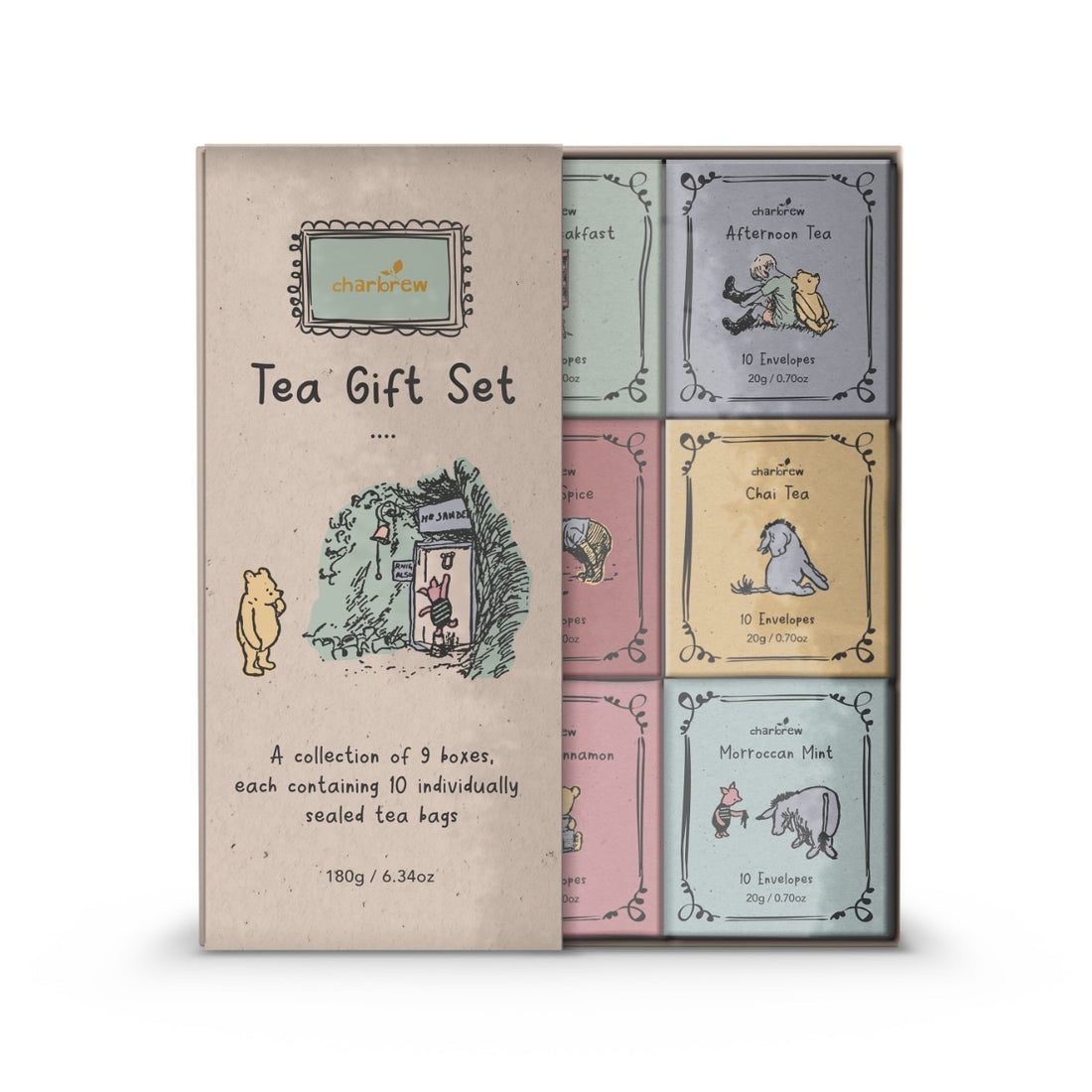 Winnie Assortment Tea Box Gift Set - 90 Teabags – Charbrew Tea